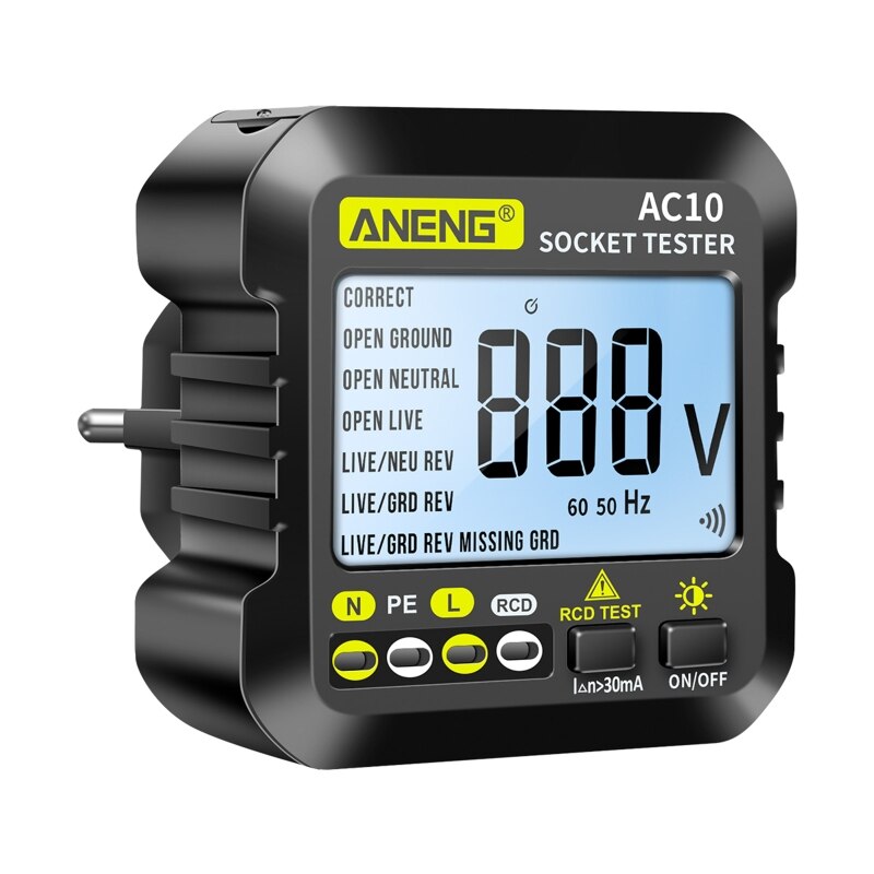 Digital Display Socket Tester Plug Polarity Phase ... – Vicedeal