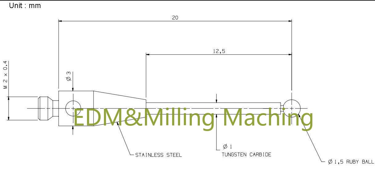 Cnc Cmm Touch Probe Cmm Stylus M2 Draad 1.5Mm Ruby... – Vicedeal