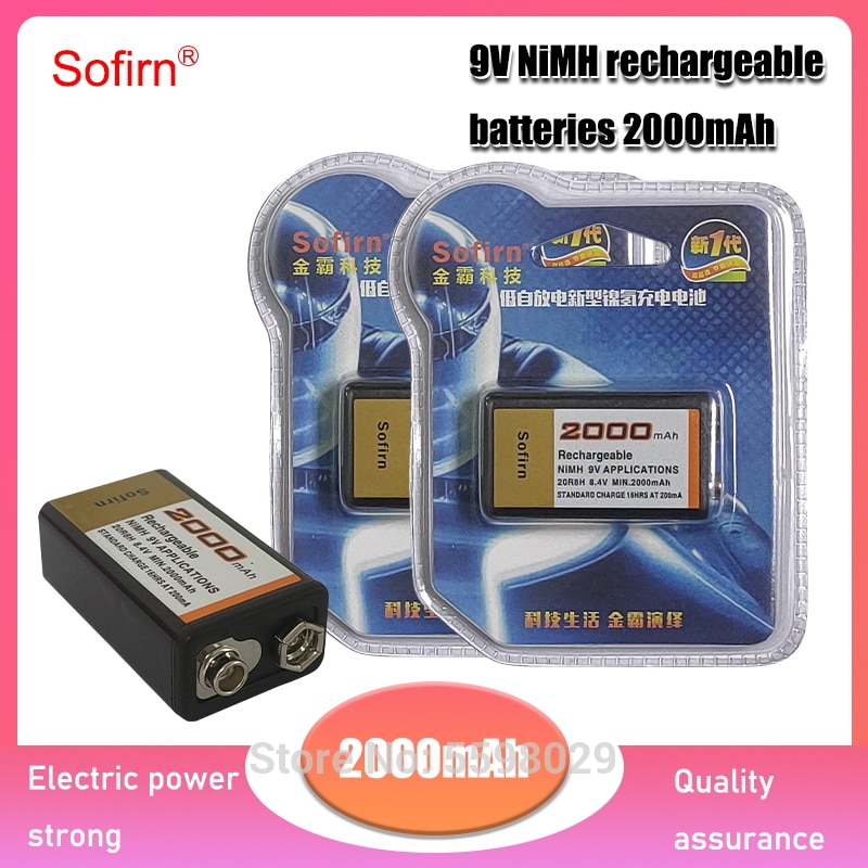 Sofirn 2000mAh 9 Volt Ni-MH Rechargeable Battery 9... – Vicedeal