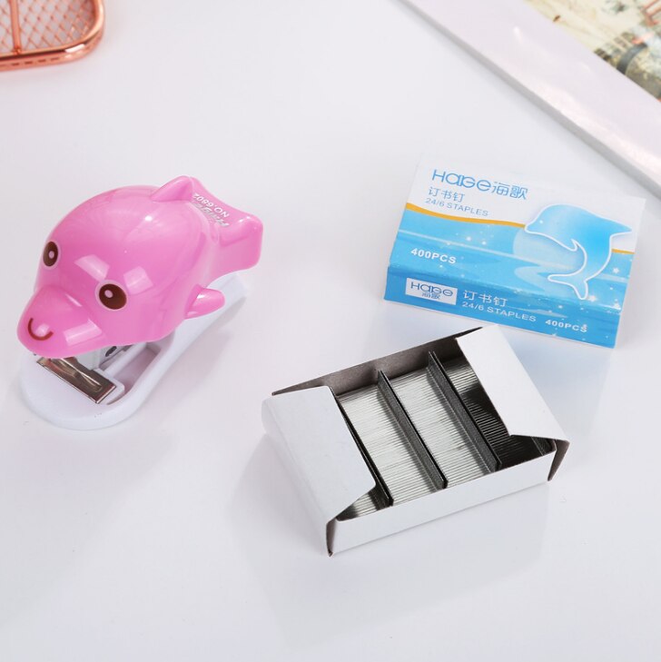 1 Set Kawaii Mini Dolfijn Nietmachine Set Zee Dier... – Grandado