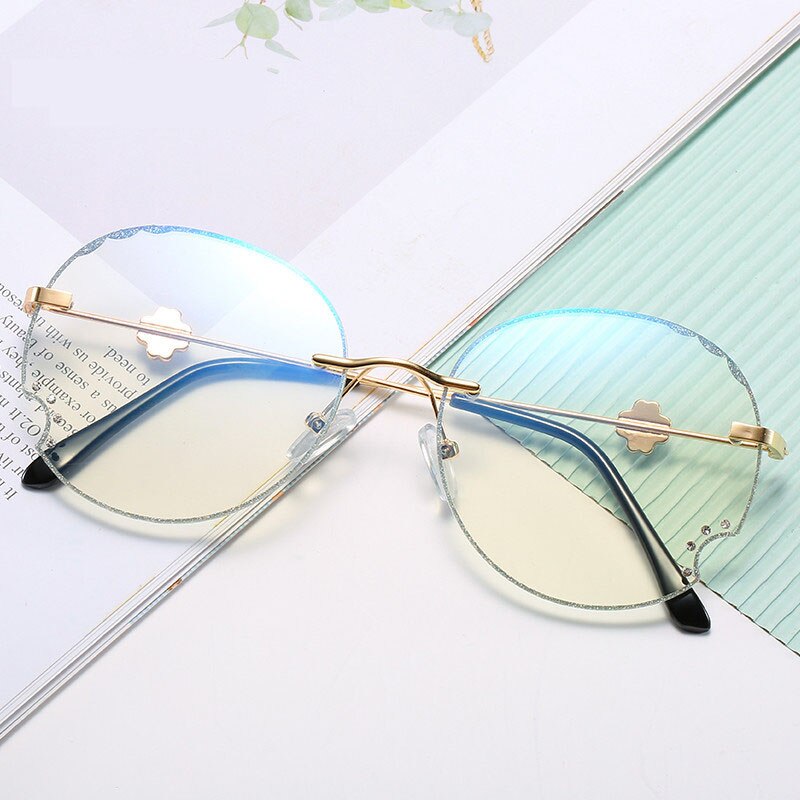 Rimless Glasses For Women Anti Blue Rays Glasses L... – Vicedeal