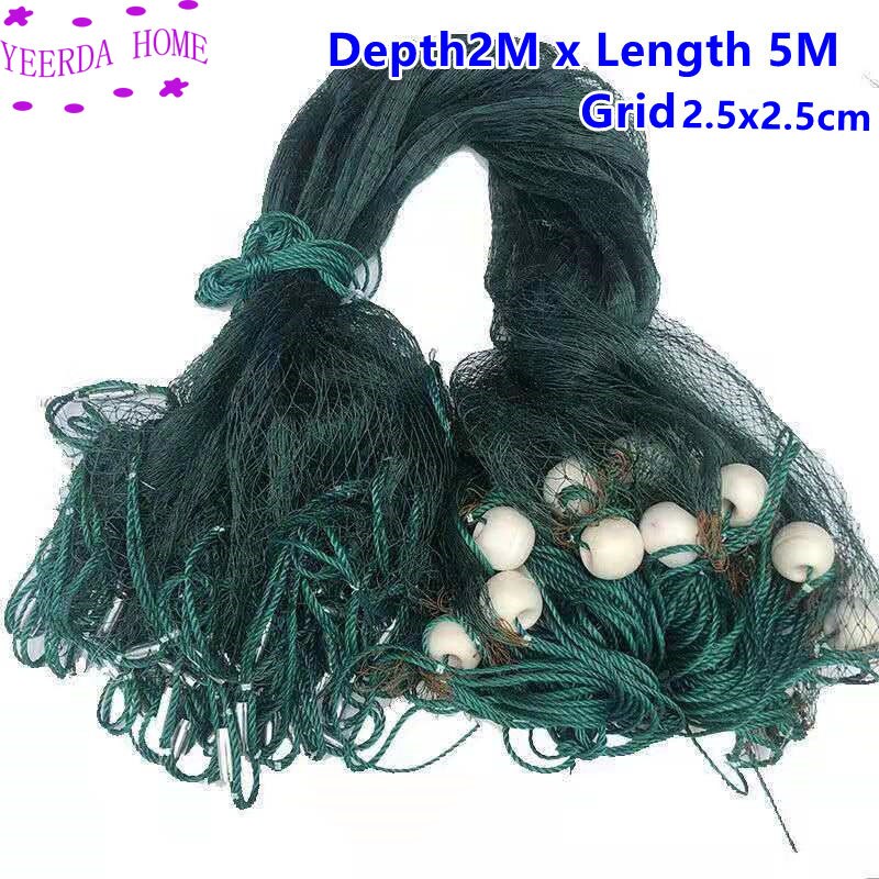 strong nylon net Depth2m Length 5M fishing net tra... – Vicedeal