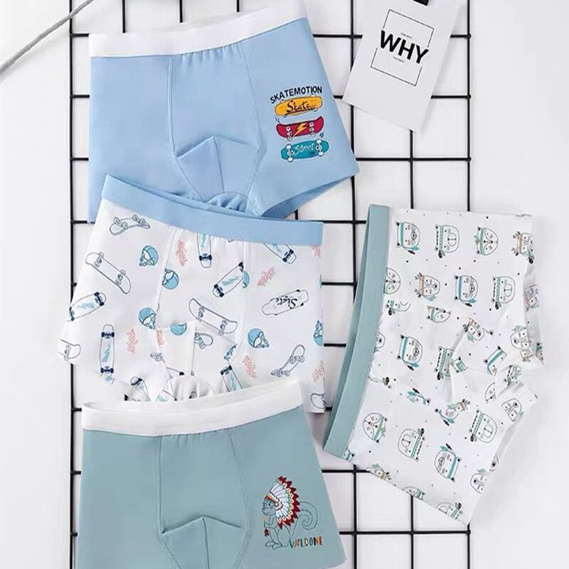 4 Stks/partij Katoen Kids Jongens Ondergoed Boxer ... – Vicedeal