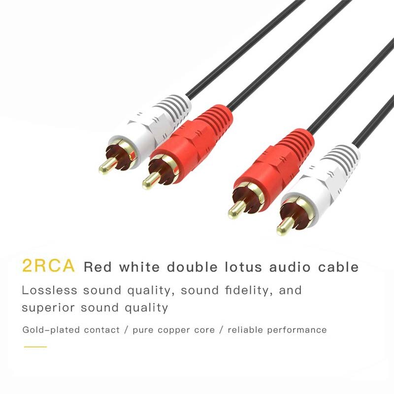 RCA Kabel 1,5 m Stecker auf 2 RCA Stecker Audio- V... – Grandado