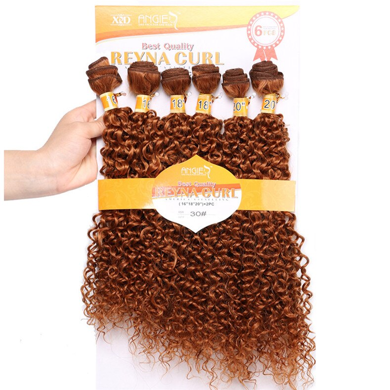 ANGIE Synthetic Kinky Curly Hair Bundles Two Tone ... – Vicedeal