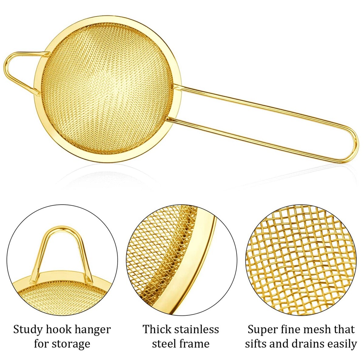 1Pc Fijne Zeef Rvs Theezeven Met Lange Handvat Con... – Vicedeal
