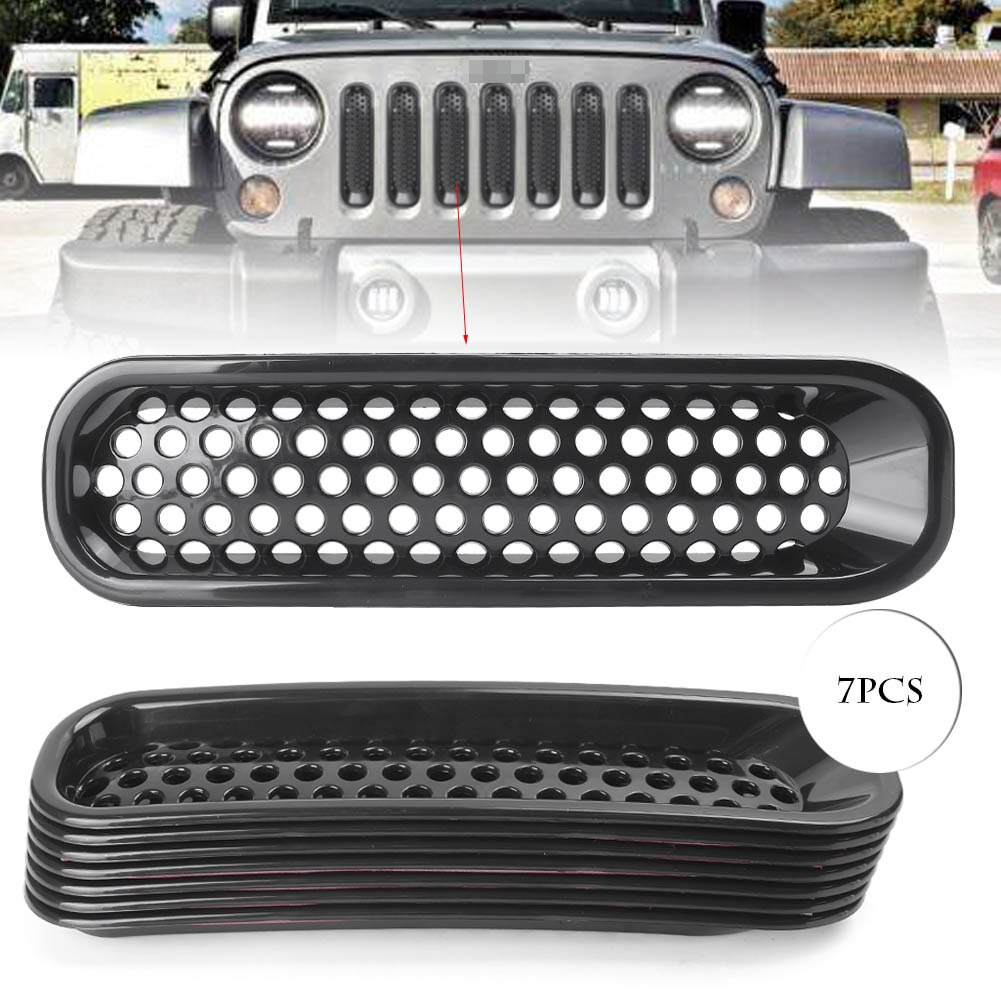 Frontindsats mesh gitter grill trim kit til jeep w... – Grandado