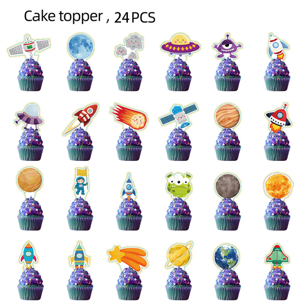 Space Astronaut Birthday Disposable Tableware Spac... – Grandado