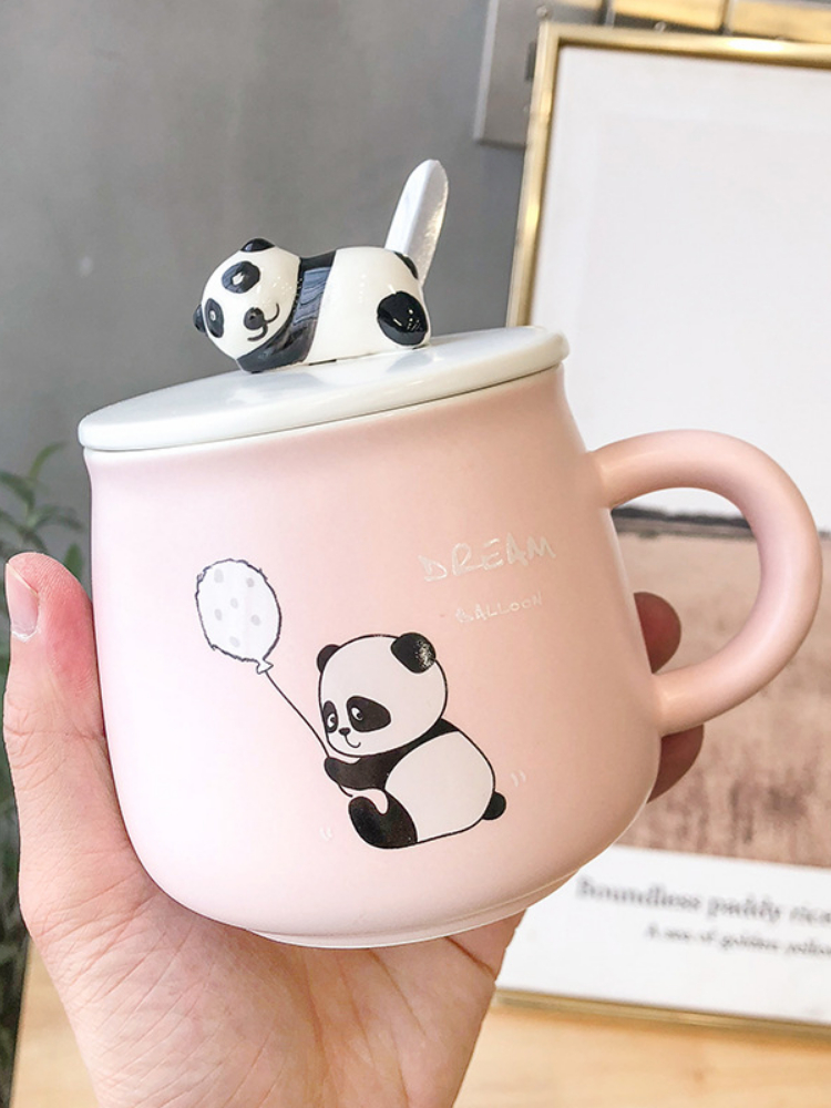 Keramische Mok Drie-Dimensionalcartoon Panda Gekle... – Grandado