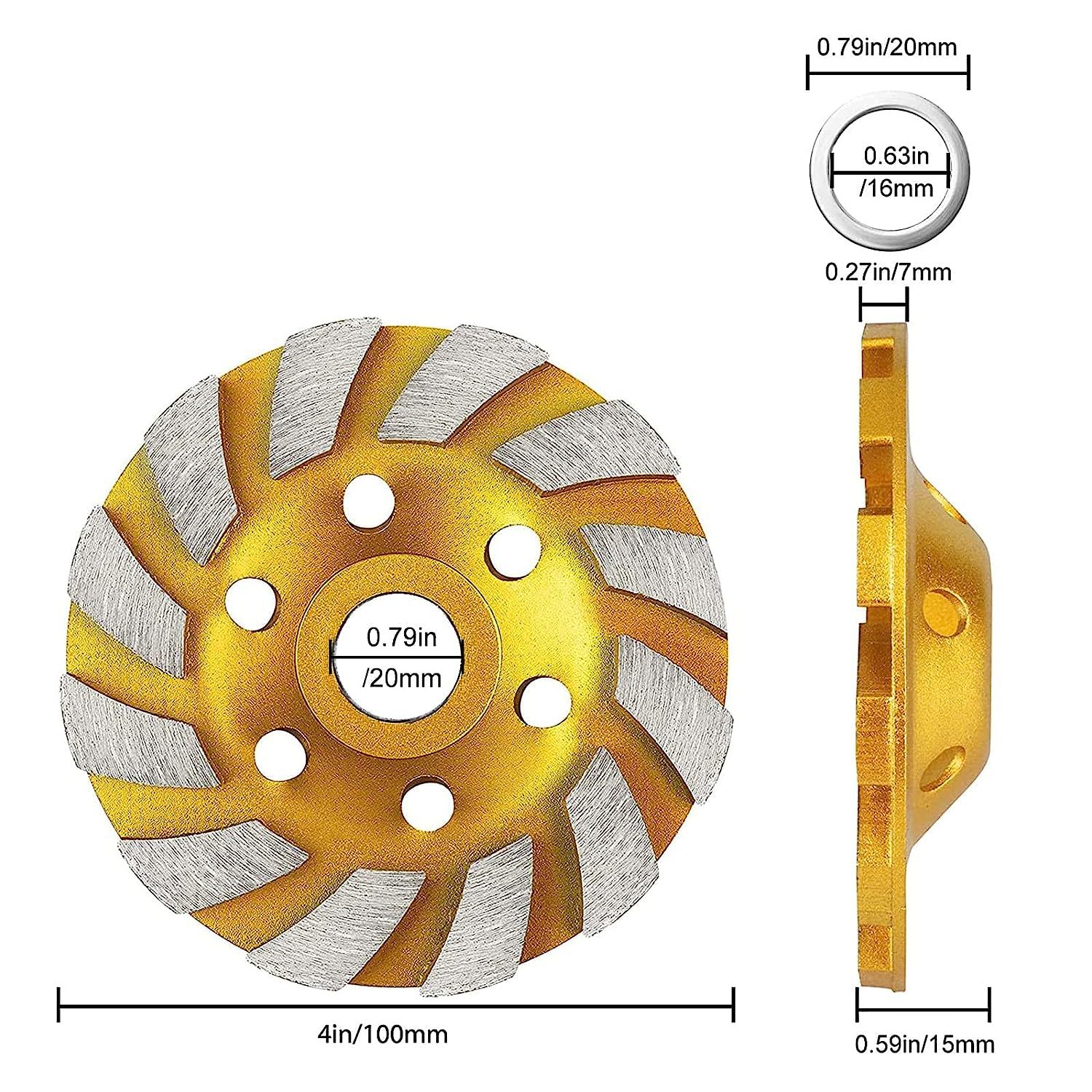 4 Inch 100mm Concrete Stone Ceramic Turbo Diamond ... – Vicedeal