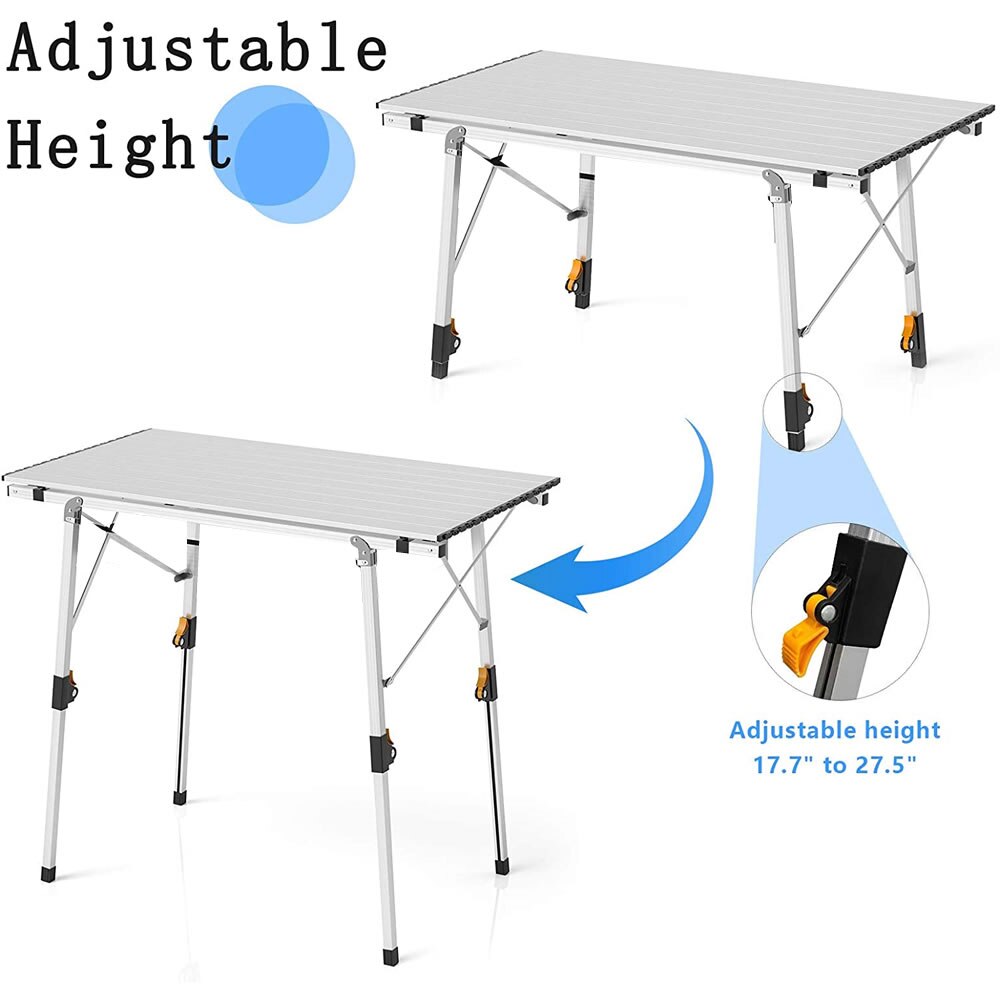 Folding Adjustable Camping Table Outdoor Canopy Co... – Grandado