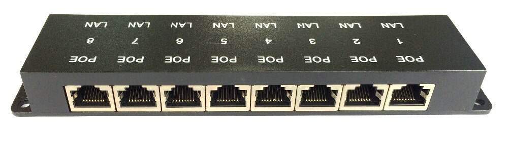 8 Port Wall Mount 10/100 Power over Ethernet PoE I... – Vicedeal