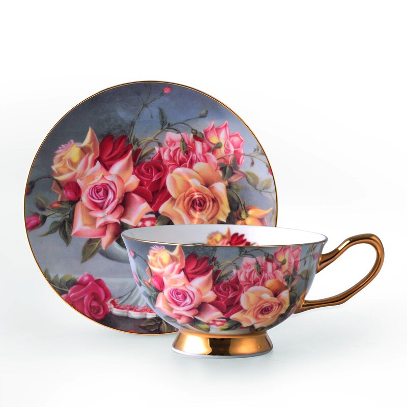 Retro European Style Bone Porcelain Cup Set Cerami... – Grandado