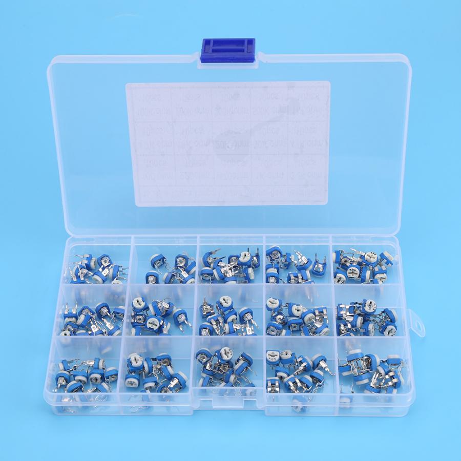 150pcs 100ohm-1Mohm Resistor Assortment Blue White... – Grandado