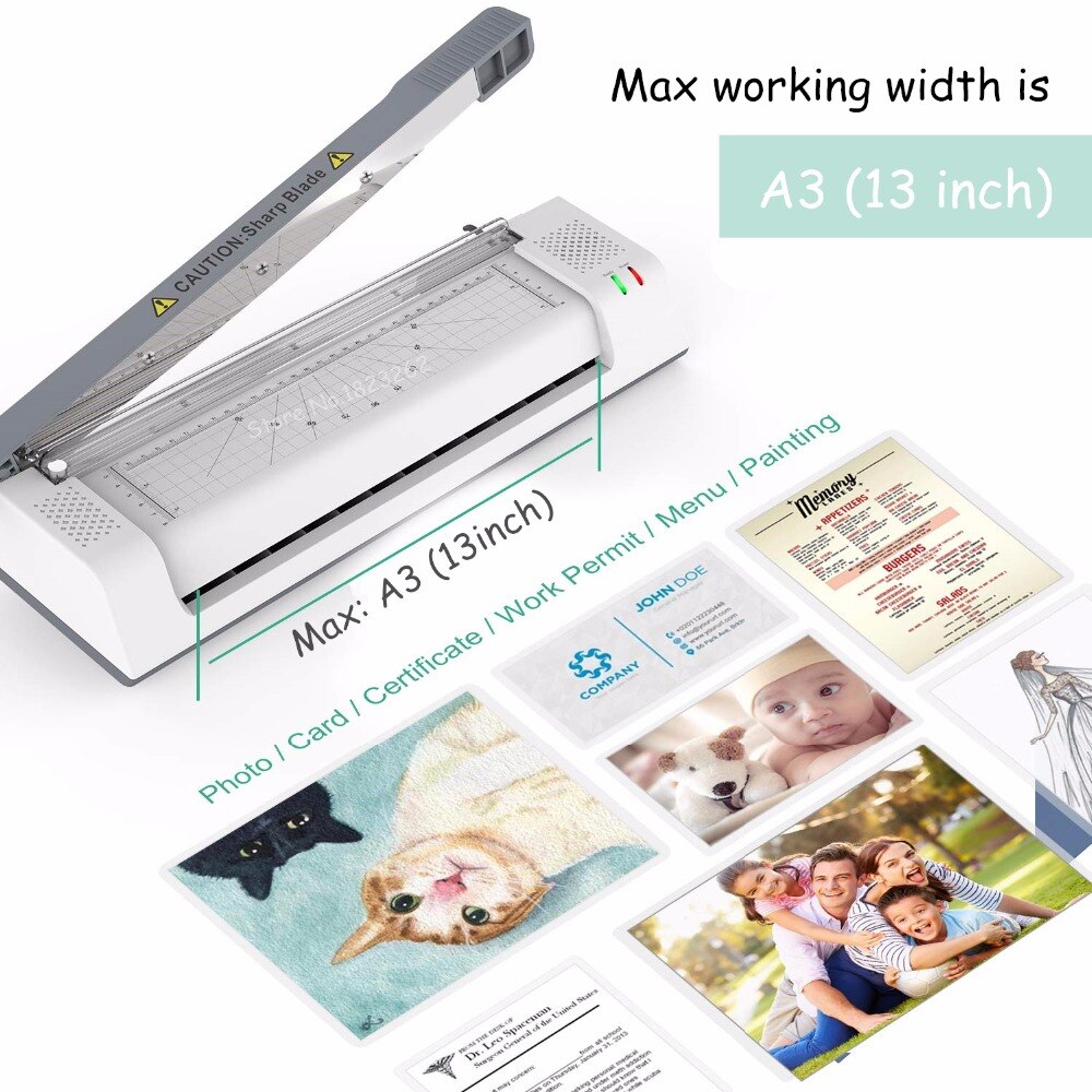 A3/ A4 /A6 Thermische Pouch Laminator Met 2 Roller... – Grandado