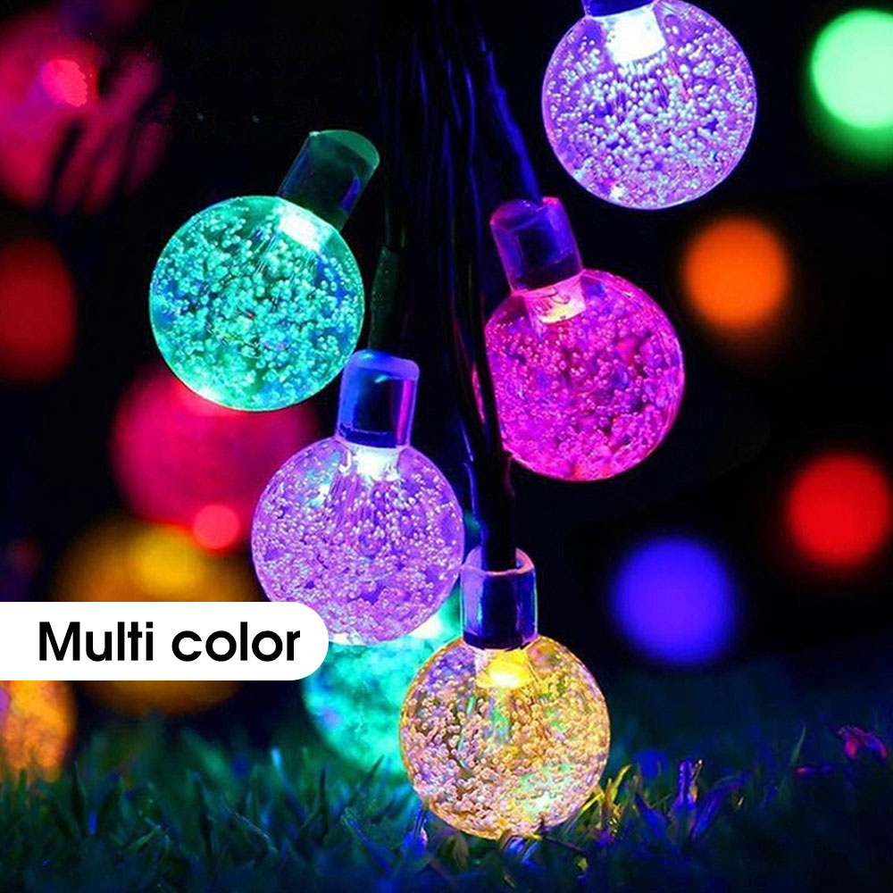 Solar String Lights,Outdoor Multicolor Crystal Glo... – Grandado