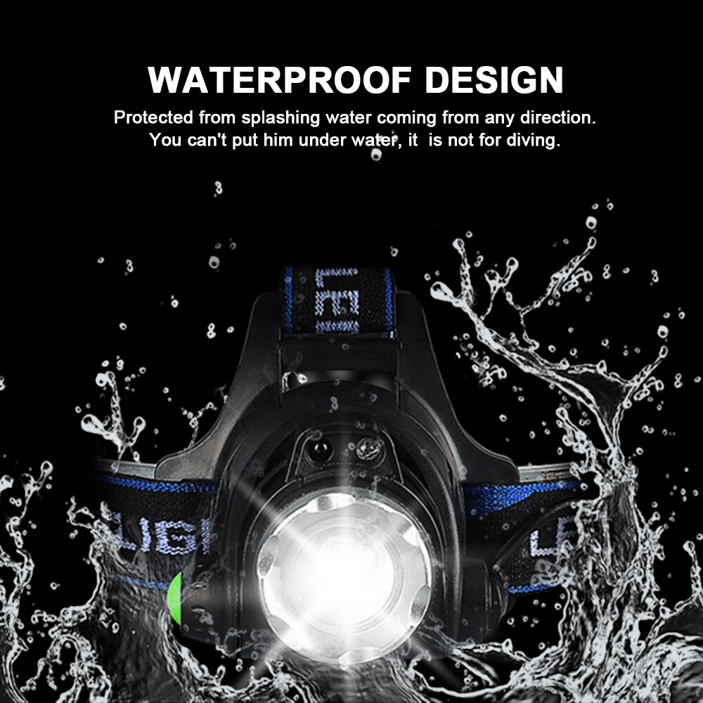 LED koplamp vissen koplamp T6/L2 Zoom lamp Waterdi... – Vicedeal