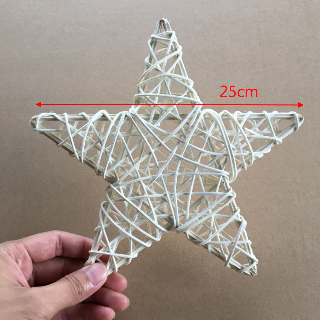 Witte Ster Ronde Vormige Krans Rotan Wijnstok Bloe... – Grandado