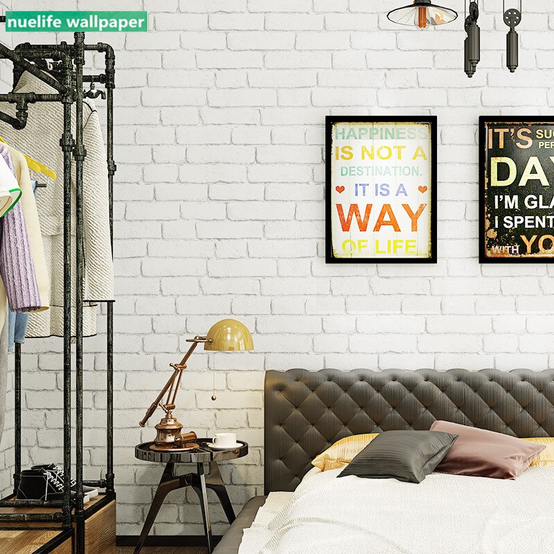 Kleine Witte Baksteen Patroon Waterdicht Behang Wo... – Vicedeal