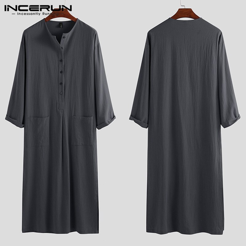 Incerun Vintage Mannen Islamitische Arabische Jubb... – Vicedeal