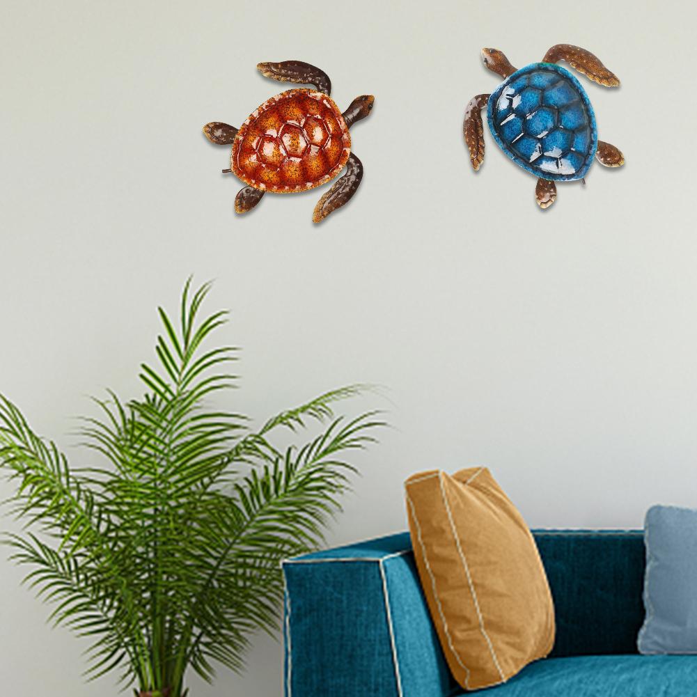 Metal Sea Turtle Beach Theme Decor Wall Art Decora... – Grandado