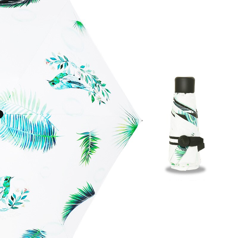 Mini kompakt lomme paraply regn kvinde parasol sam... – Vicedeal