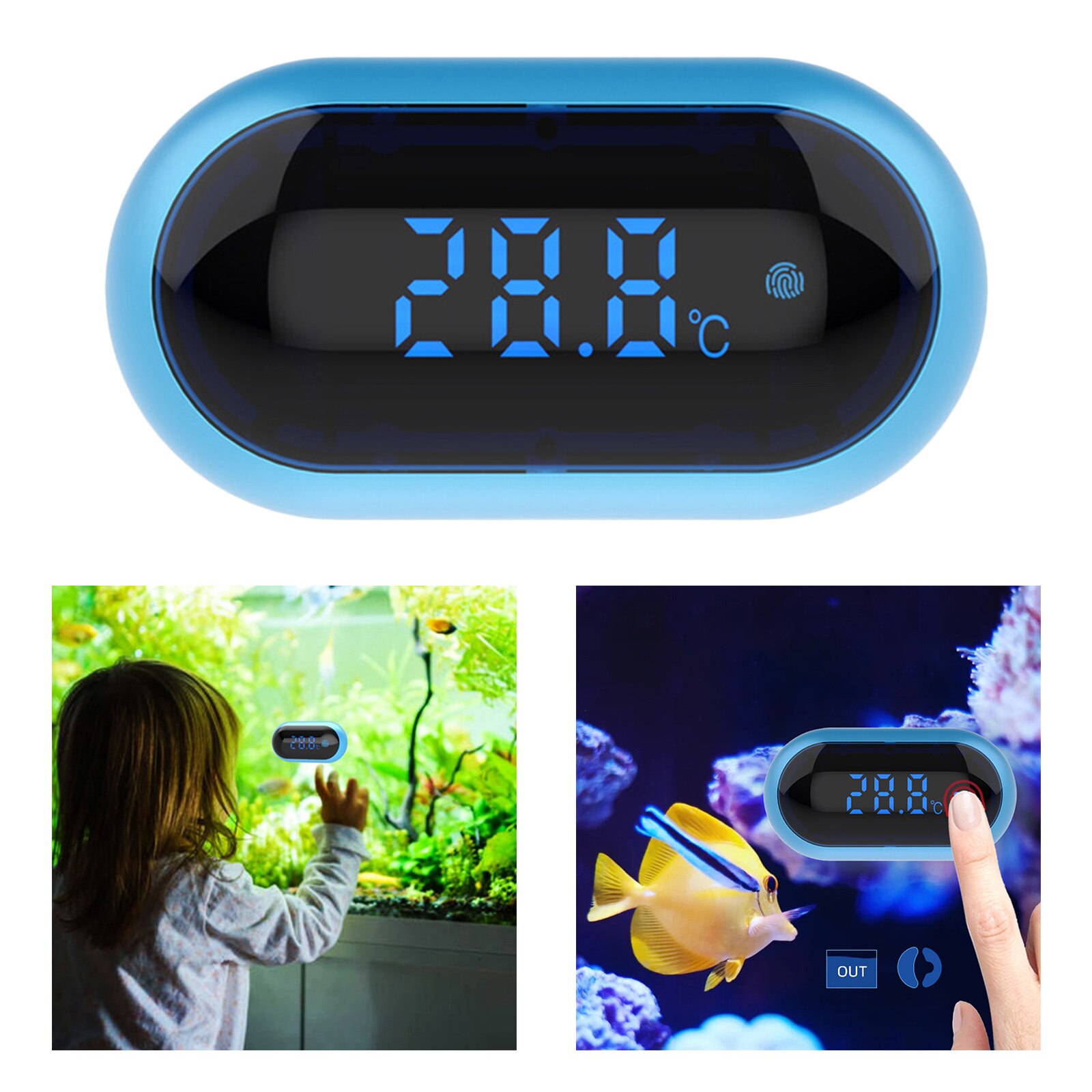 Aquarium Thermometer LED Digital Thermometer Fish ... – Grandado