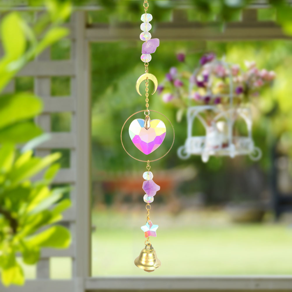 Metal Rainbow Collection Hanging Diamond Crystal P... – Grandado