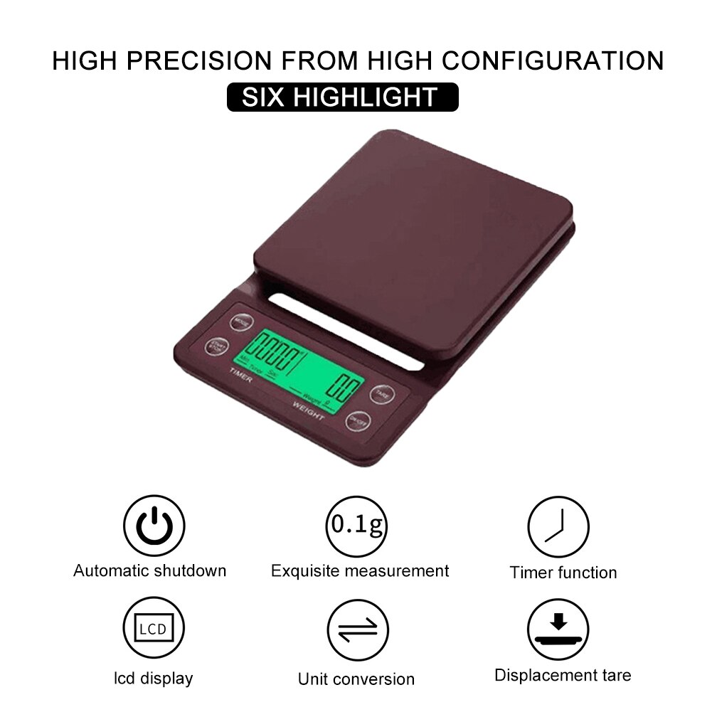 Digital Kitchen Scale 3kg/0.1g 5kg/0.1g Coffee Sca... – Grandado