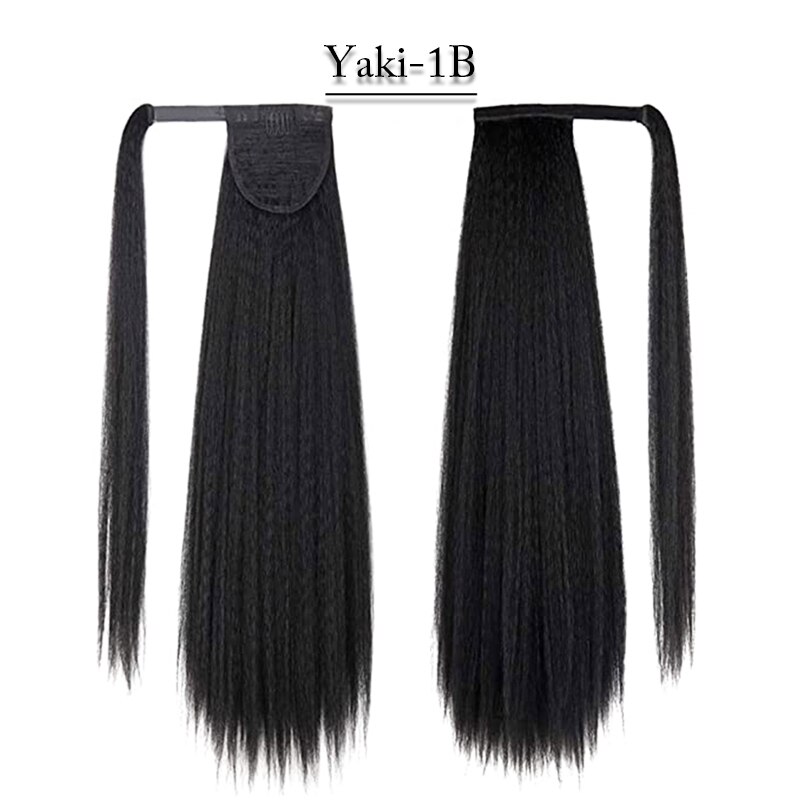 AZQUEEN Synthetic Yaki Long Straight Ponytail Wrap... – Vicedeal