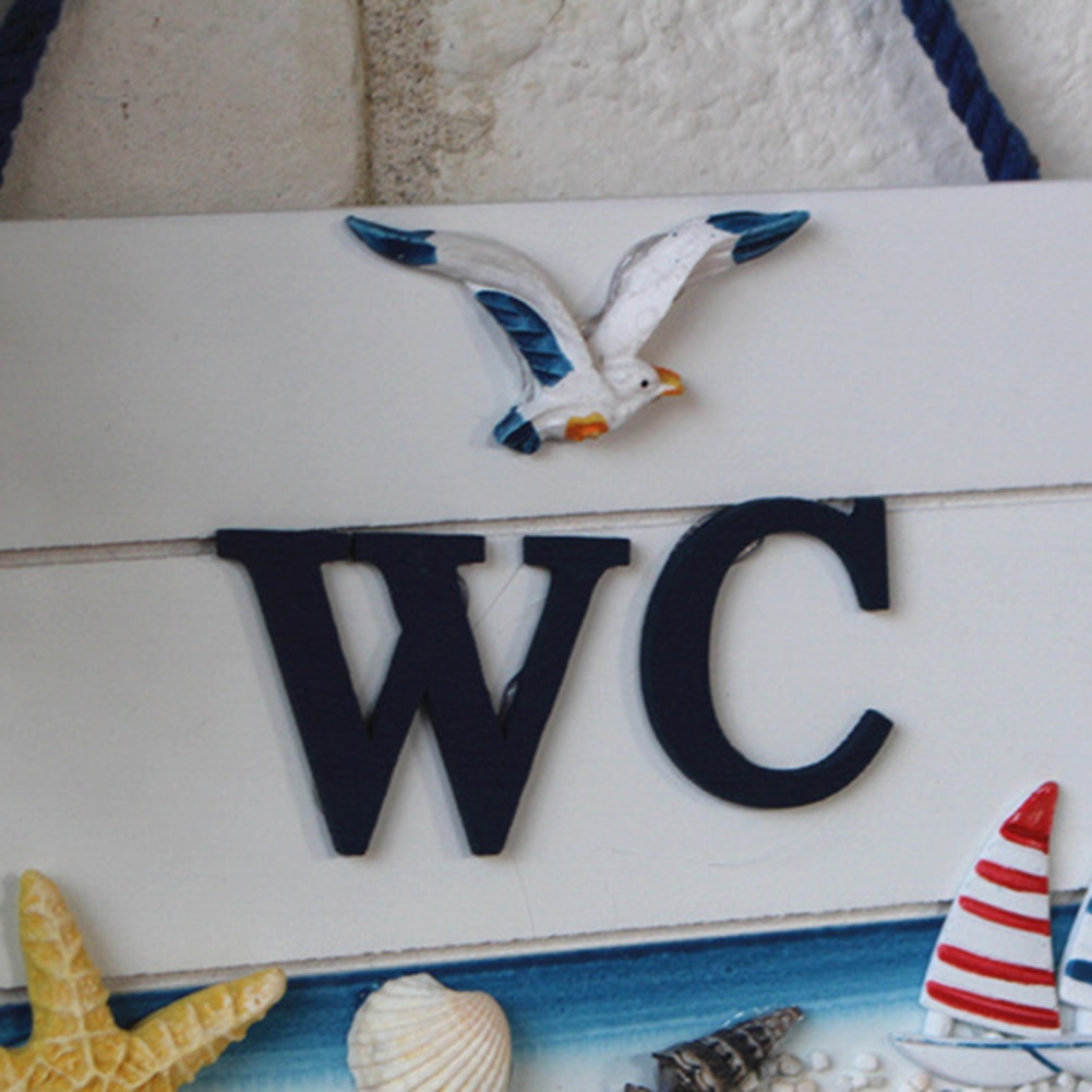 Beach Seagull Toilet Restroom Wooden WC Sign Door ... – Grandado