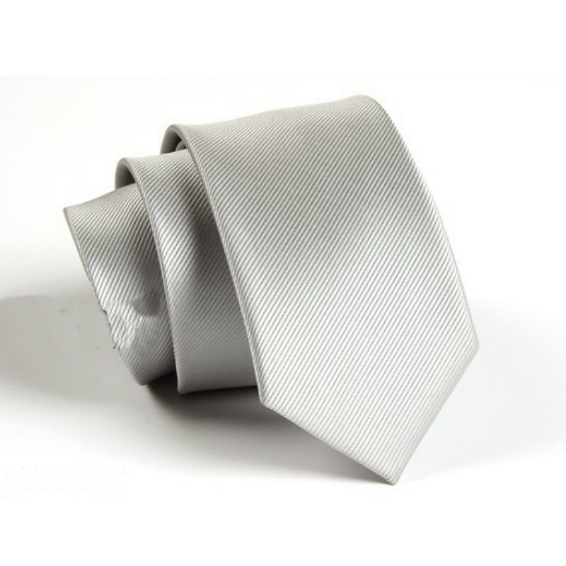 Men Light Gray Neck Tie Solid Plain Skinny Tie Cla... – Vicedeal