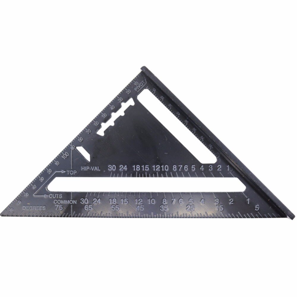 7 Inch Black Triangular Measuring Ruler Aluminum A... – Grandado