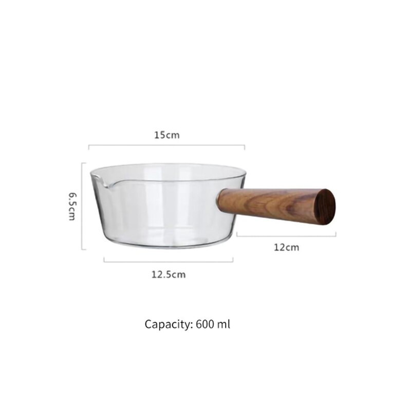400ml/600ml Borosilicate Glass Pot Cooking Heating... – Grandado