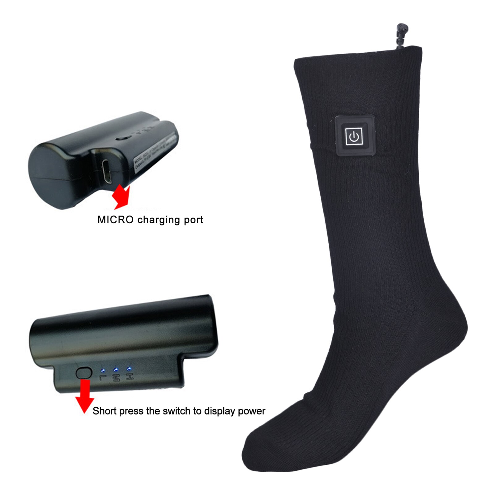 3.7V Electric Heating Socks Rechargeable Battery P... – Grandado