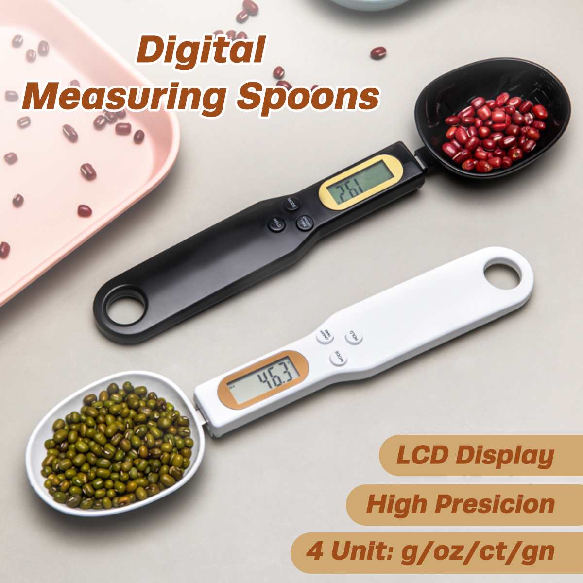 500G/0.1G Digitale Maatlepels Lcd Digitale Keukenw... – Vicedeal