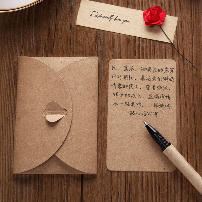 1pc Vintage Kraft Paper Envelope Handmade Card Env... – Grandado