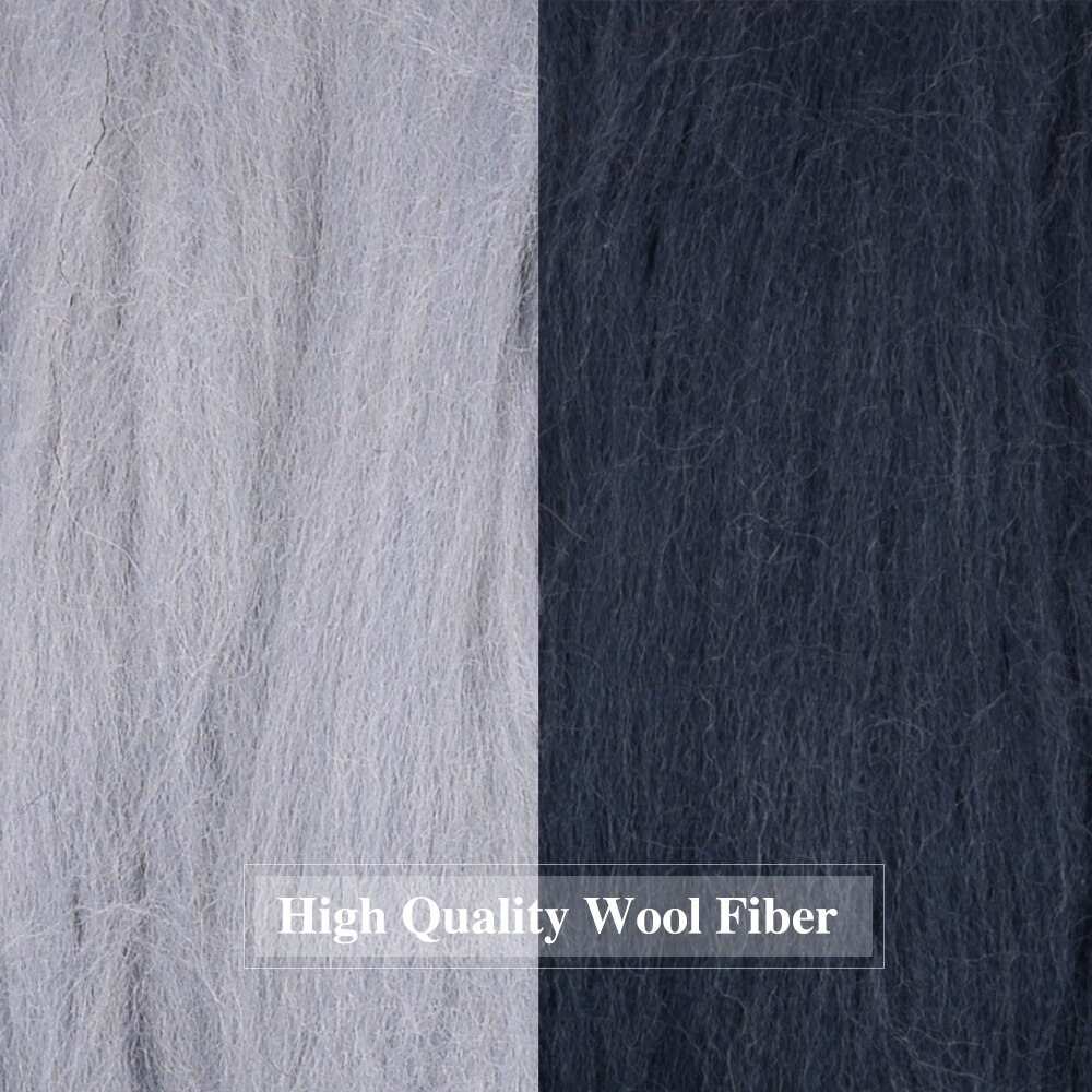 50g Needle Felting DIY Wool Felt Craft Grey Soft F... – Grandado