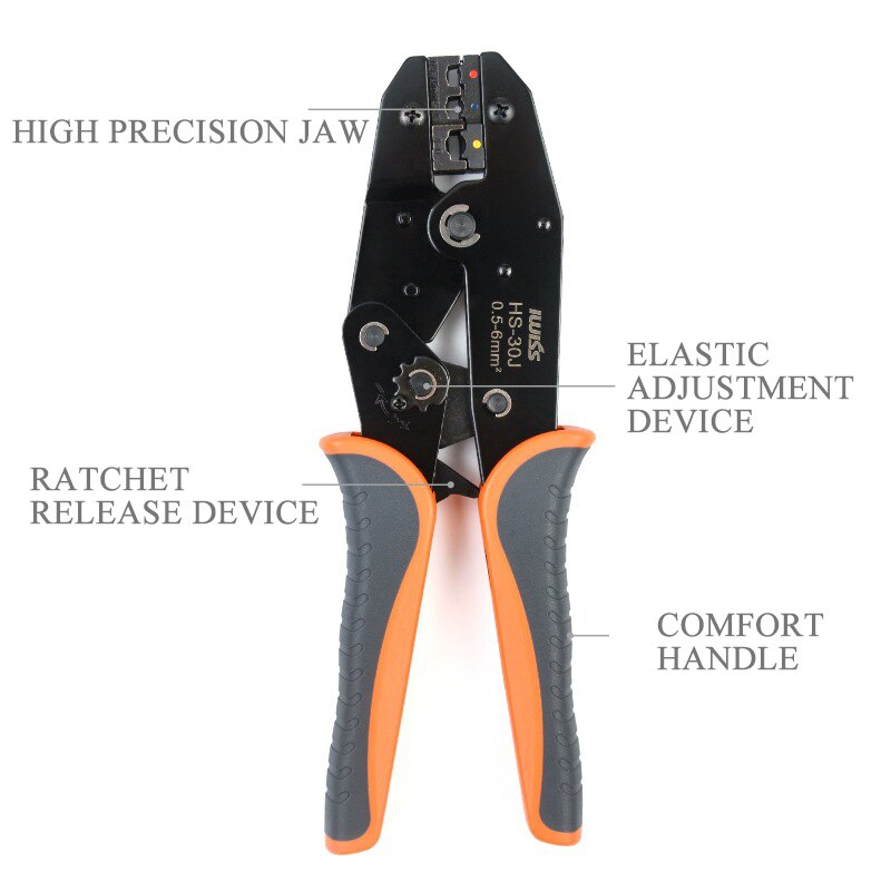 IWISS HS-30J 0.5-6mm² 9" ratchet crimping pliers f... – Grandado