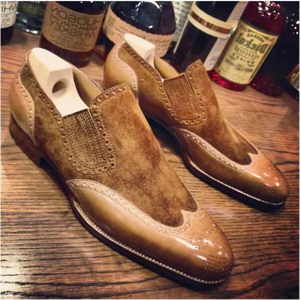 Handmade Mixed Colors Pu Leather Shoes Men Formal ... – Grandado