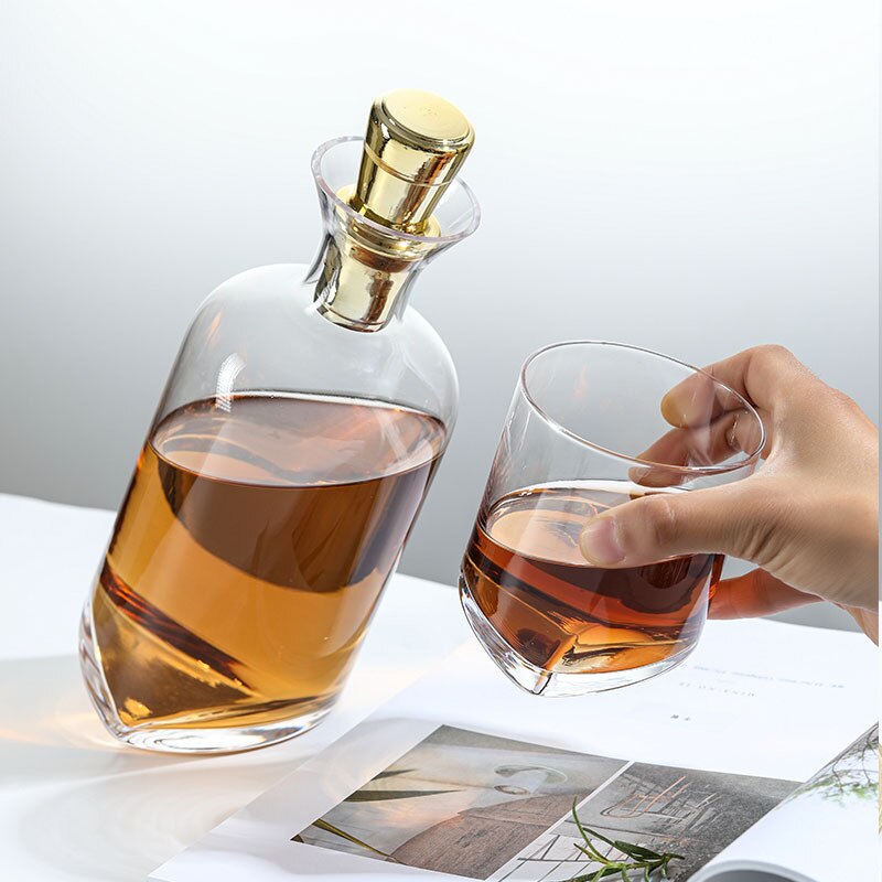 European-style oblique standing wine set glass win... – Grandado
