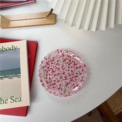 Kleine Bloem Dessertbord Rooster Taart Plaat Gestr... – Grandado