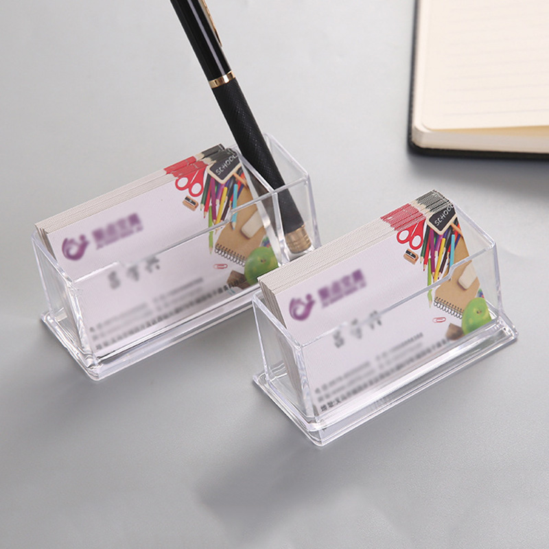 1pc Transparent Acrylic Business Card Pen Storage ... – Grandado