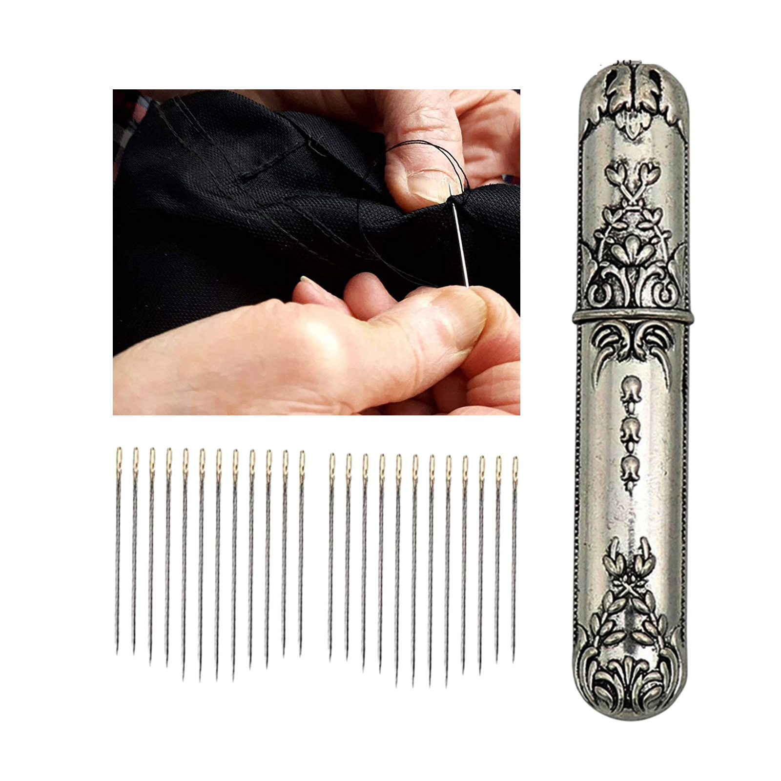 Self Threading Naalden, Big Eye Borduren Naald Diy... – Grandado