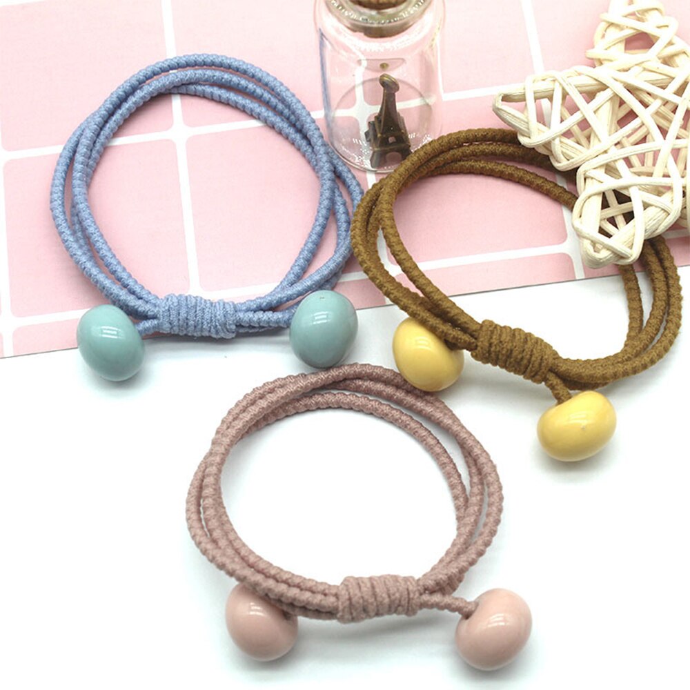 Korean knot hair ring hair cord three lines in one... – Grandado