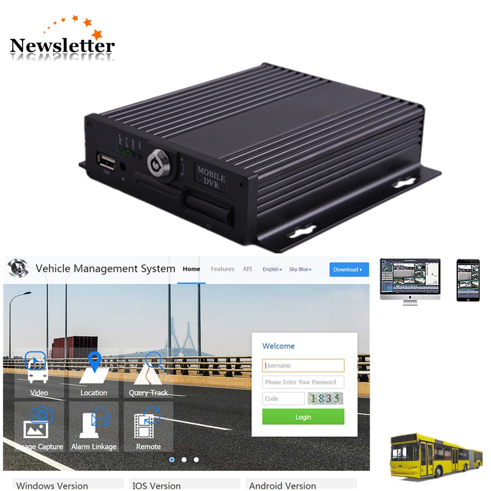 SD card MDVR, Mobile DVR for vehicle 4CH Realtime ... – Grandado