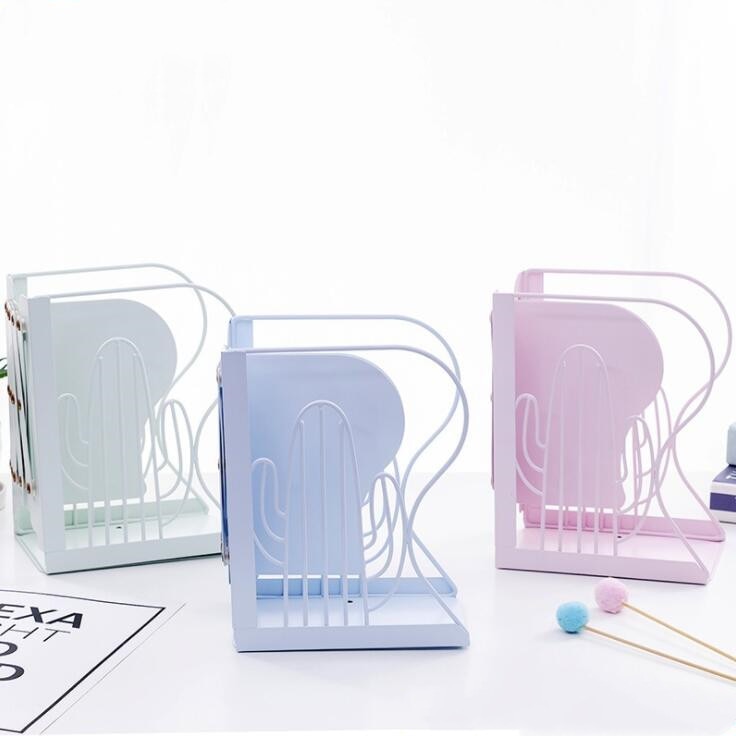 Cactus Adjustable Metal Book Bookends Desk Organiz... – Vicedeal