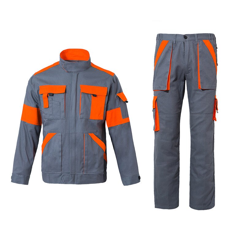 Work Clothes Set Men Jacket and Pants Suit Wear-re... – Grandado