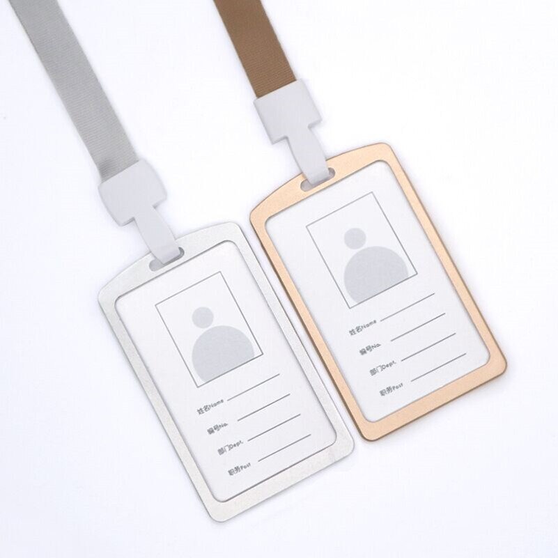 Metal exhibition id badge card holder work name pa... – Vicedeal