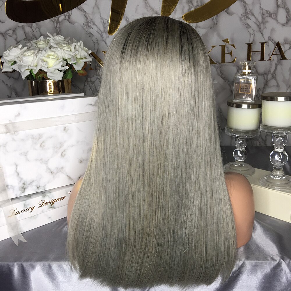 Glueless Silky Straight Synthetic Lace Front Wig F... – Grandado